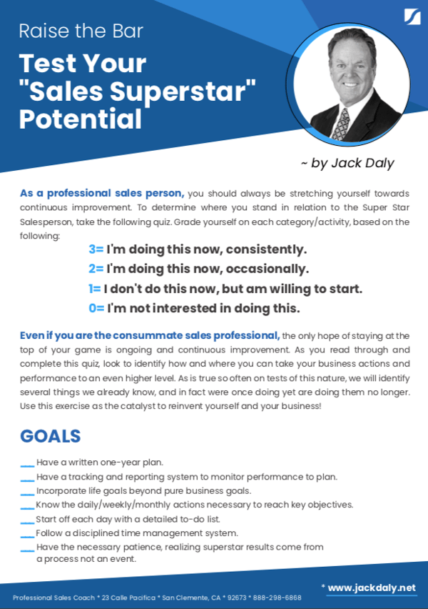 Sales Superstar Quiz | Hyper Sales Growth